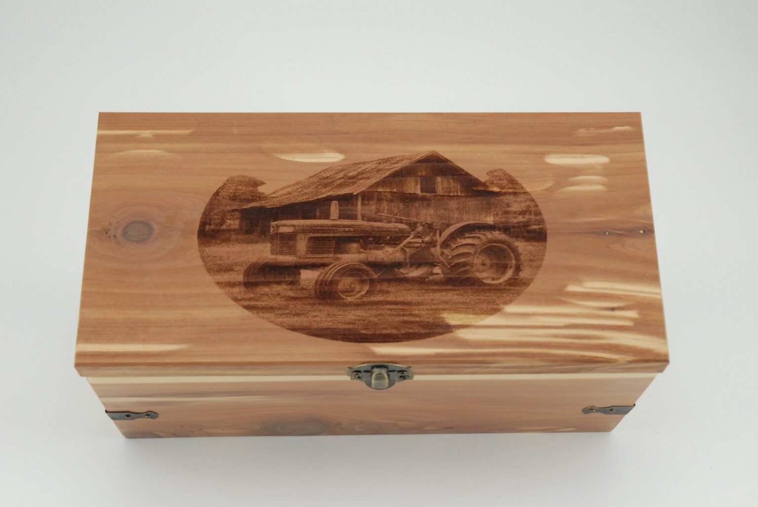 Handcrafted Wooden Treasure Box with Farm Engraving – b2503067 – MT ...