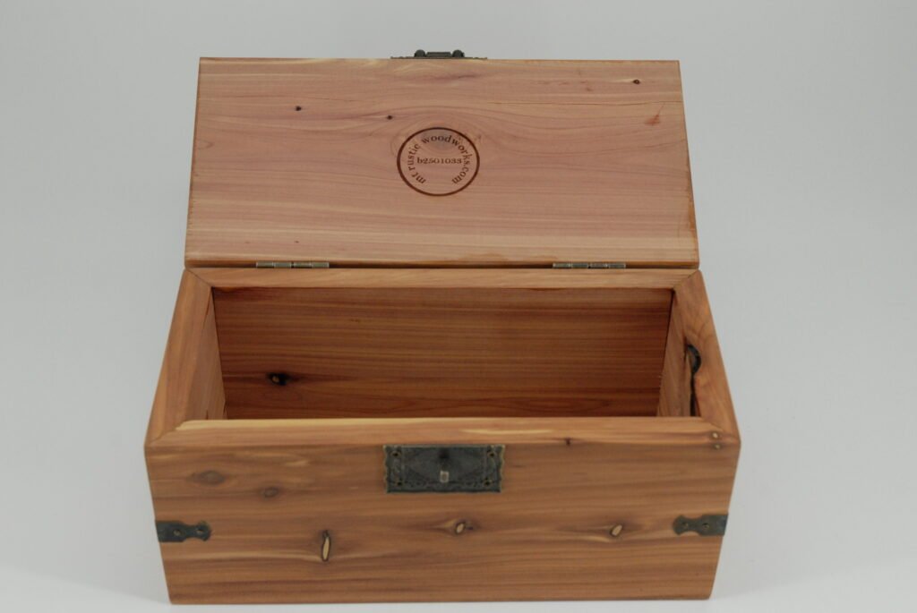 Handcrafted Wooden Treasure Box with Artistic Elk Engraving – b2501033 ...