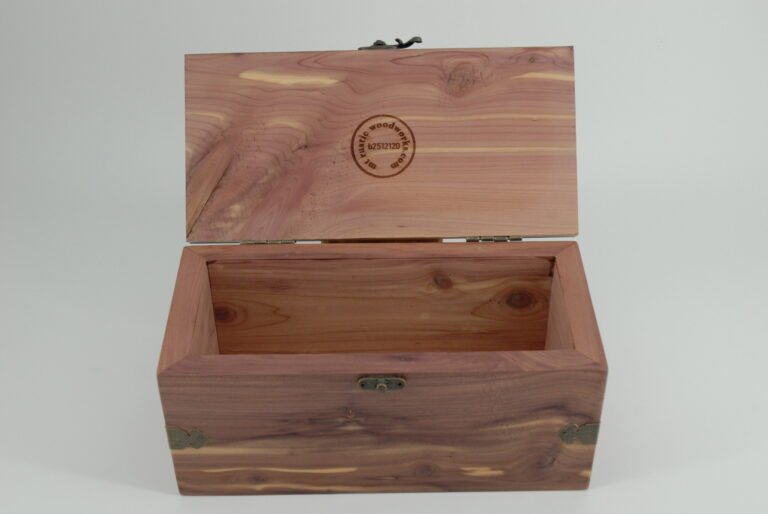 Handcrafted Wooden Treasure Box with Rustic Barn Engraving – b2512120 ...